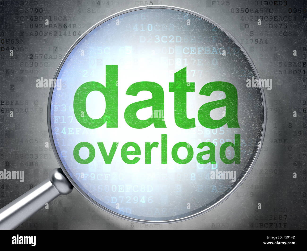 Information concept: Data Overload with optical glass Stock Photo - Alamy