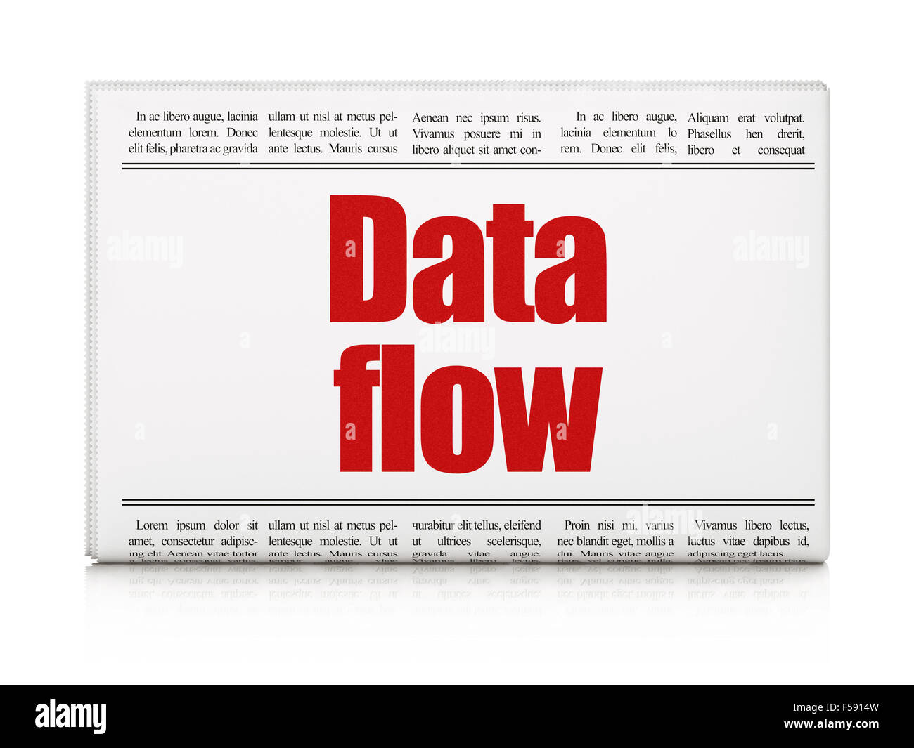 Data concept: newspaper headline Data Flow Stock Photo - Alamy