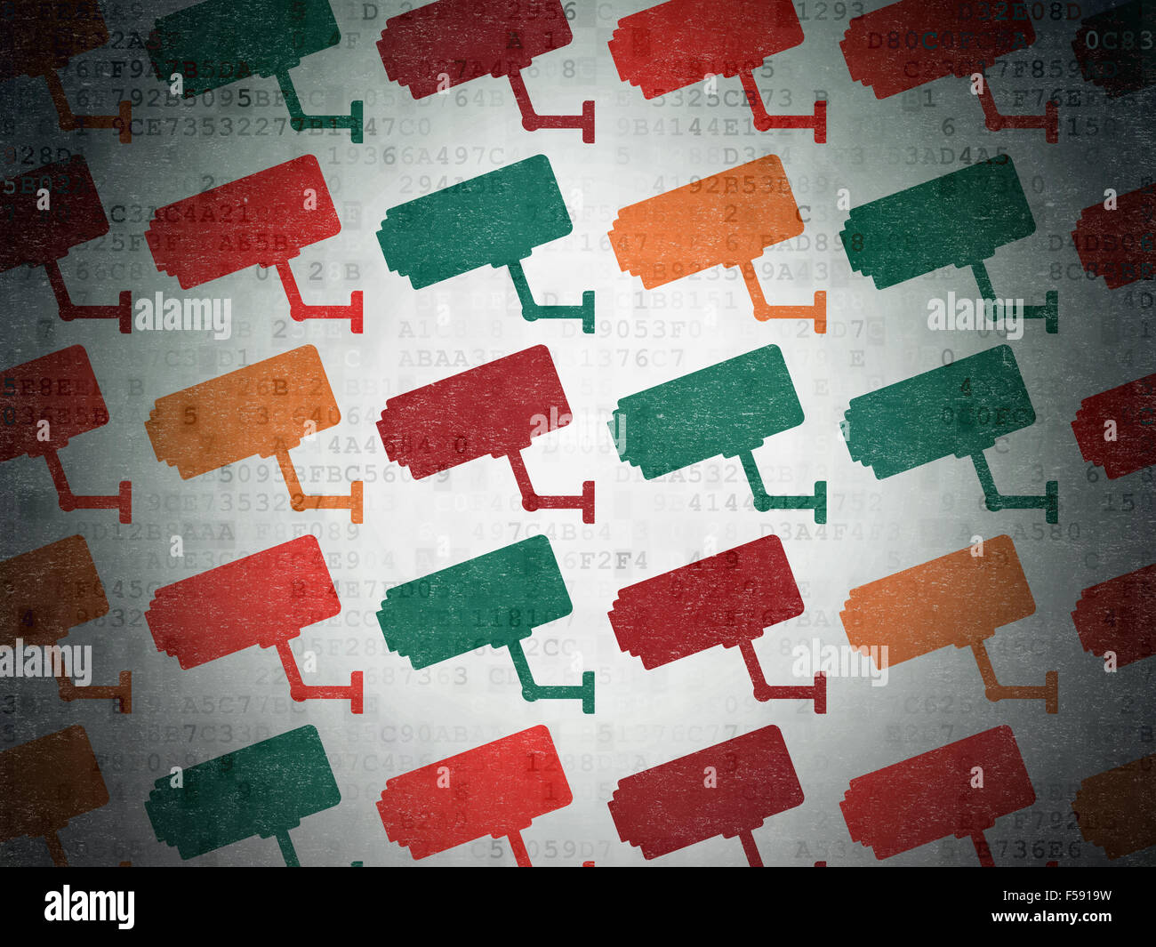 Safety concept: Cctv Camera icons on Digital Paper background Stock ...