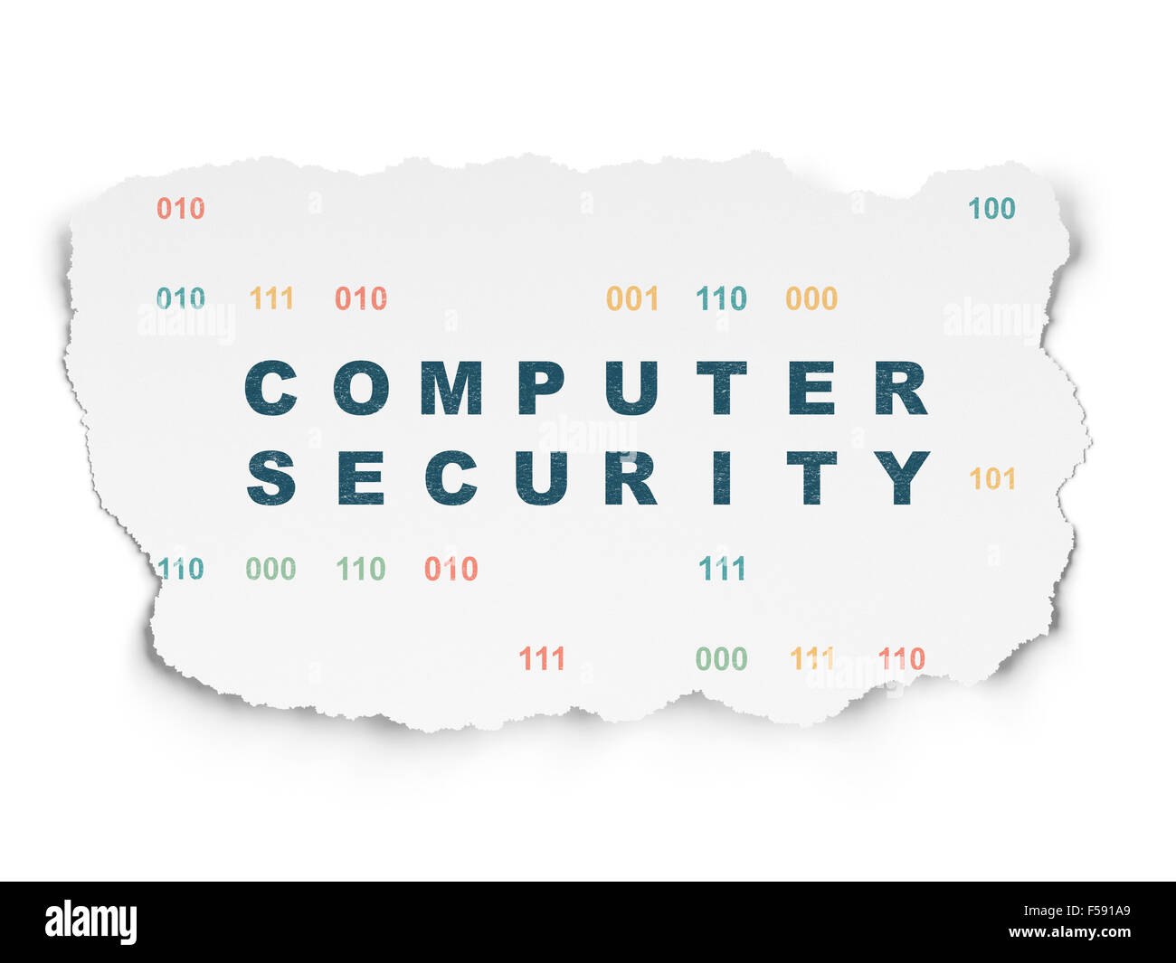 Safety concept: Computer Security on Torn Paper background Stock Photo ...