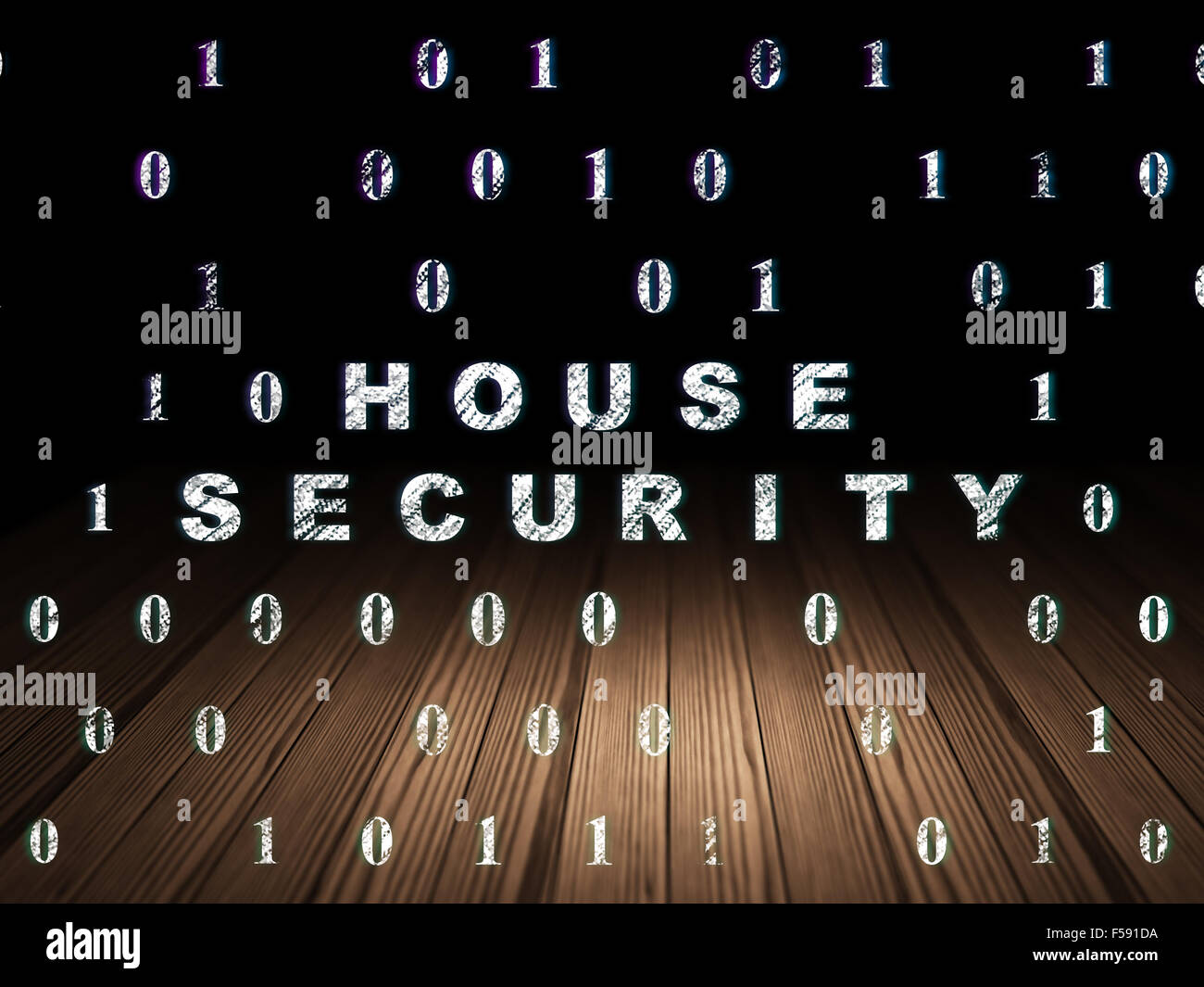 Safety concept: House Security in grunge dark room Stock Photo - Alamy