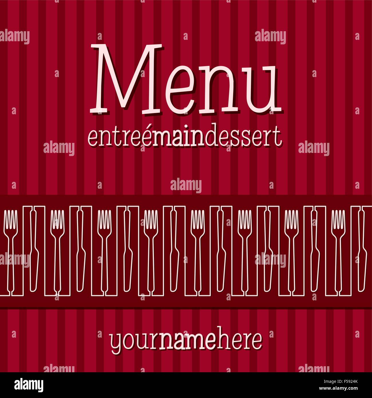 Retro inspired menu with a modern touch in vector format Stock Vector ...