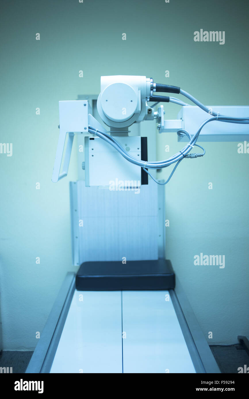 X-ray radiography scan machine in hospital clinic scanning room Stock ...