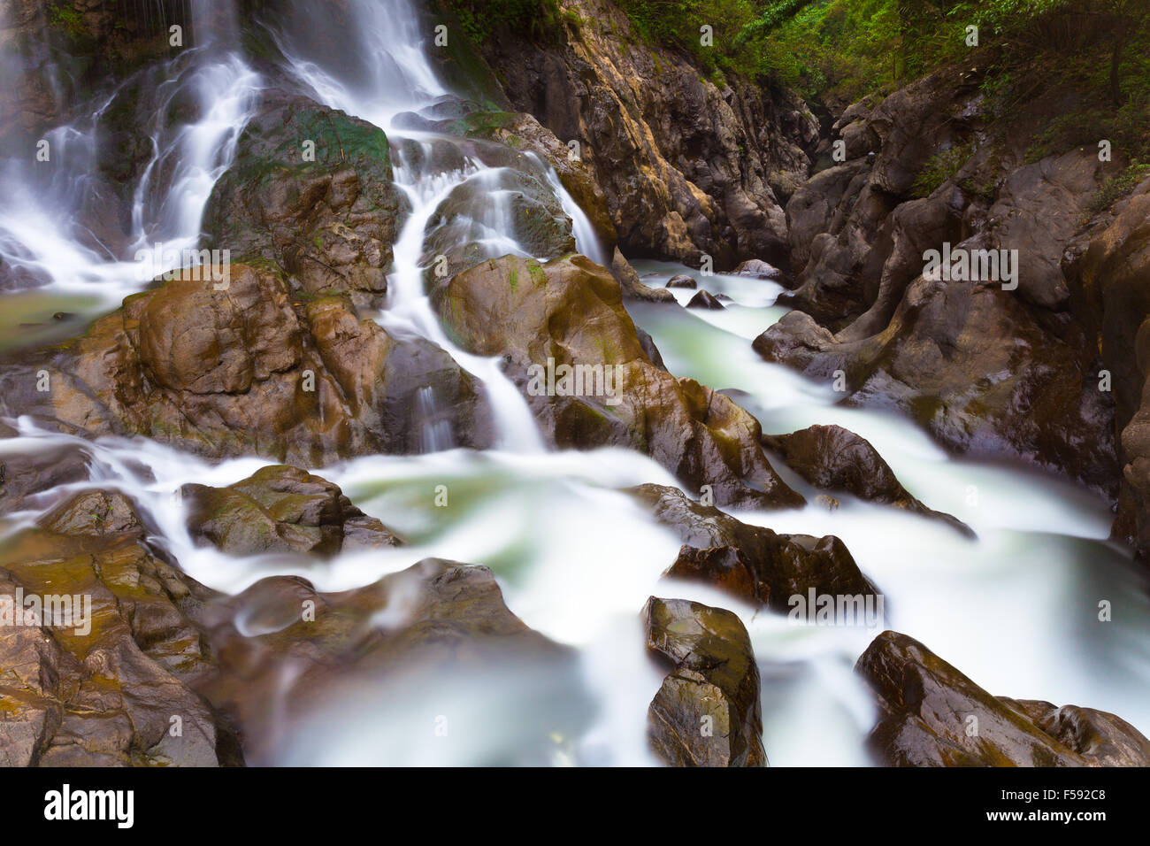 Tien Sa Waterfall, Sapa village, Lao Cai Province, Northwest Vietnam ...