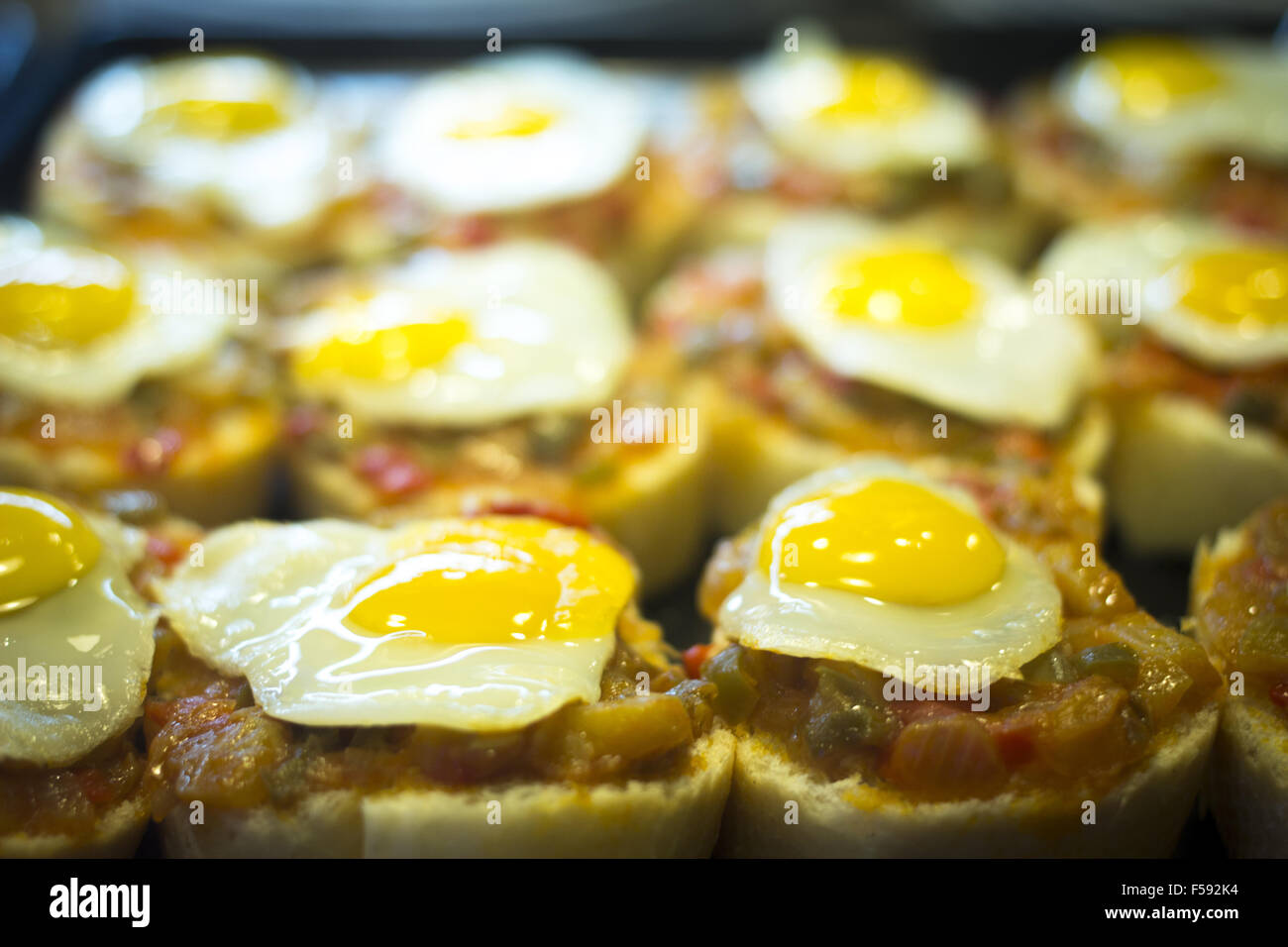 Spanish cuisine tapas dishes in restaurant cafe pinchos of typical ...