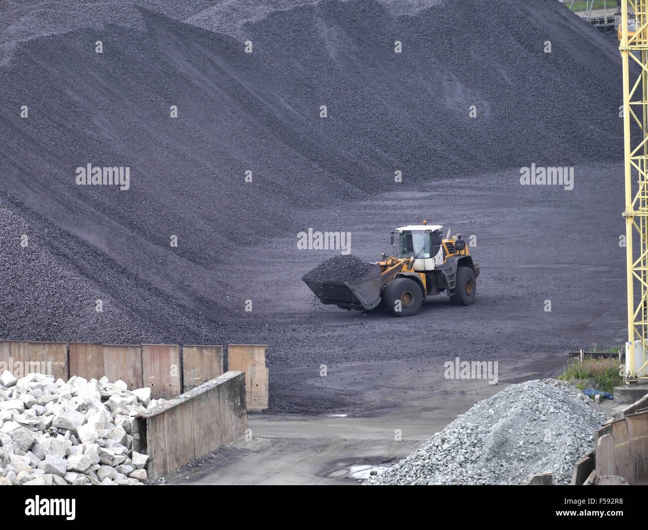 storage hard coal and machines Stock Photo - Alamy
