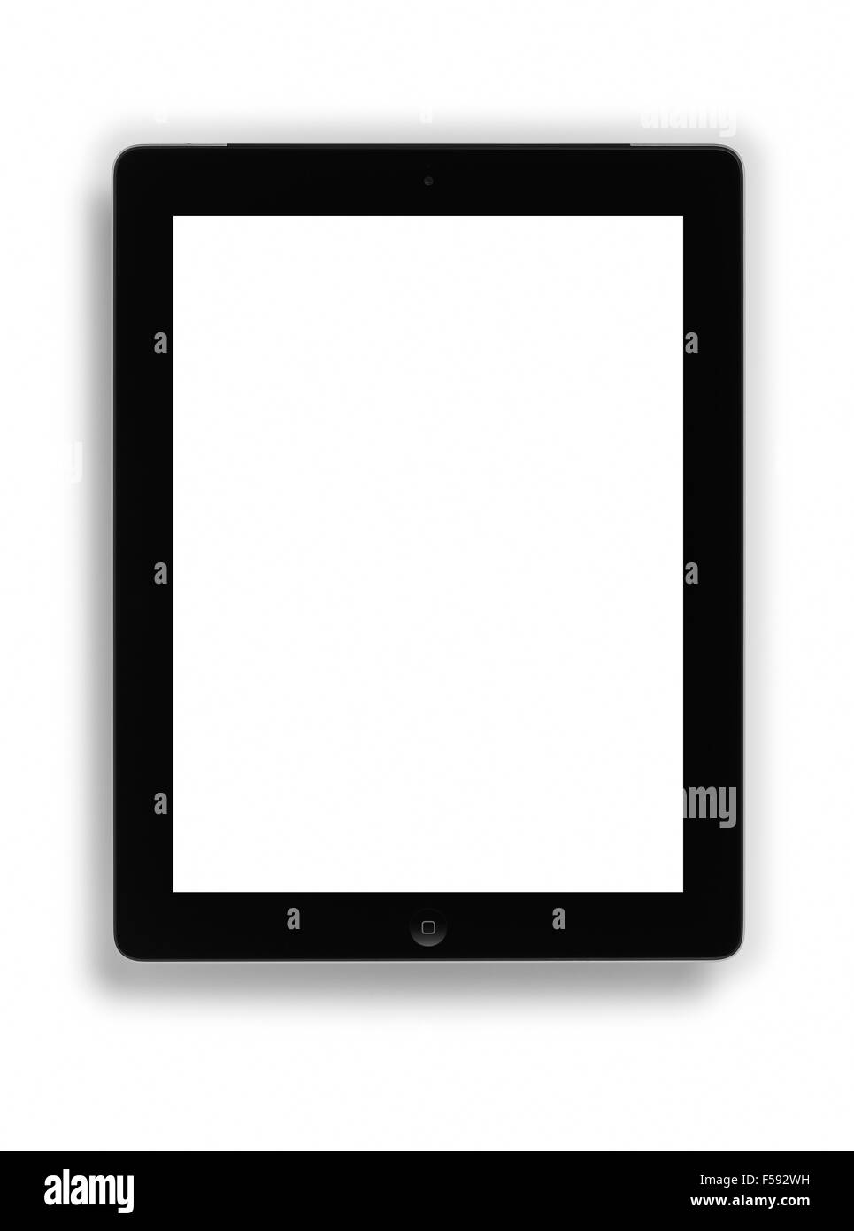 Digital Tablet PC (Clipping path: screen & contour) front isolated on ...