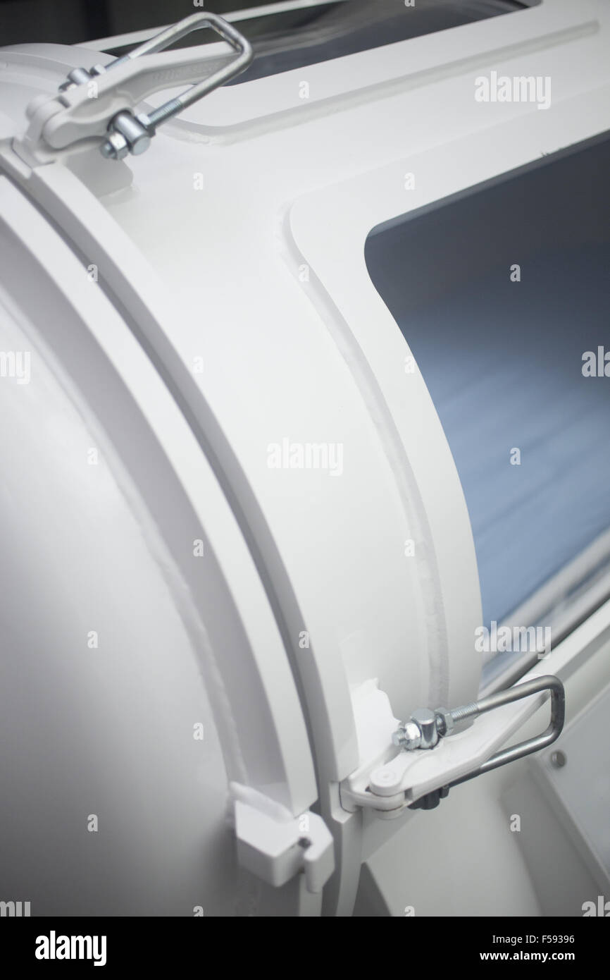 Hyperbaric Oxygen Therapy (HBOT) chamber tank used for specialised ...