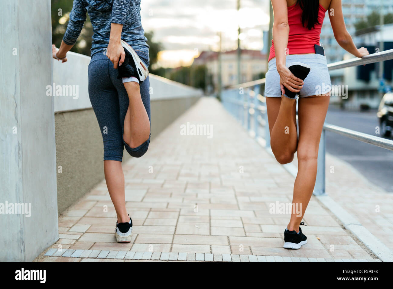 Girl stretching feet hi-res stock photography and images - Alamy
