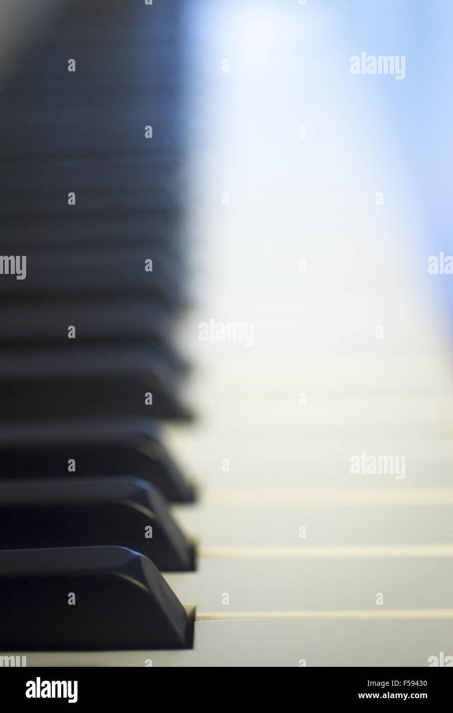 Piano concert keyboard keys in nightclub classical jazz music concert ...