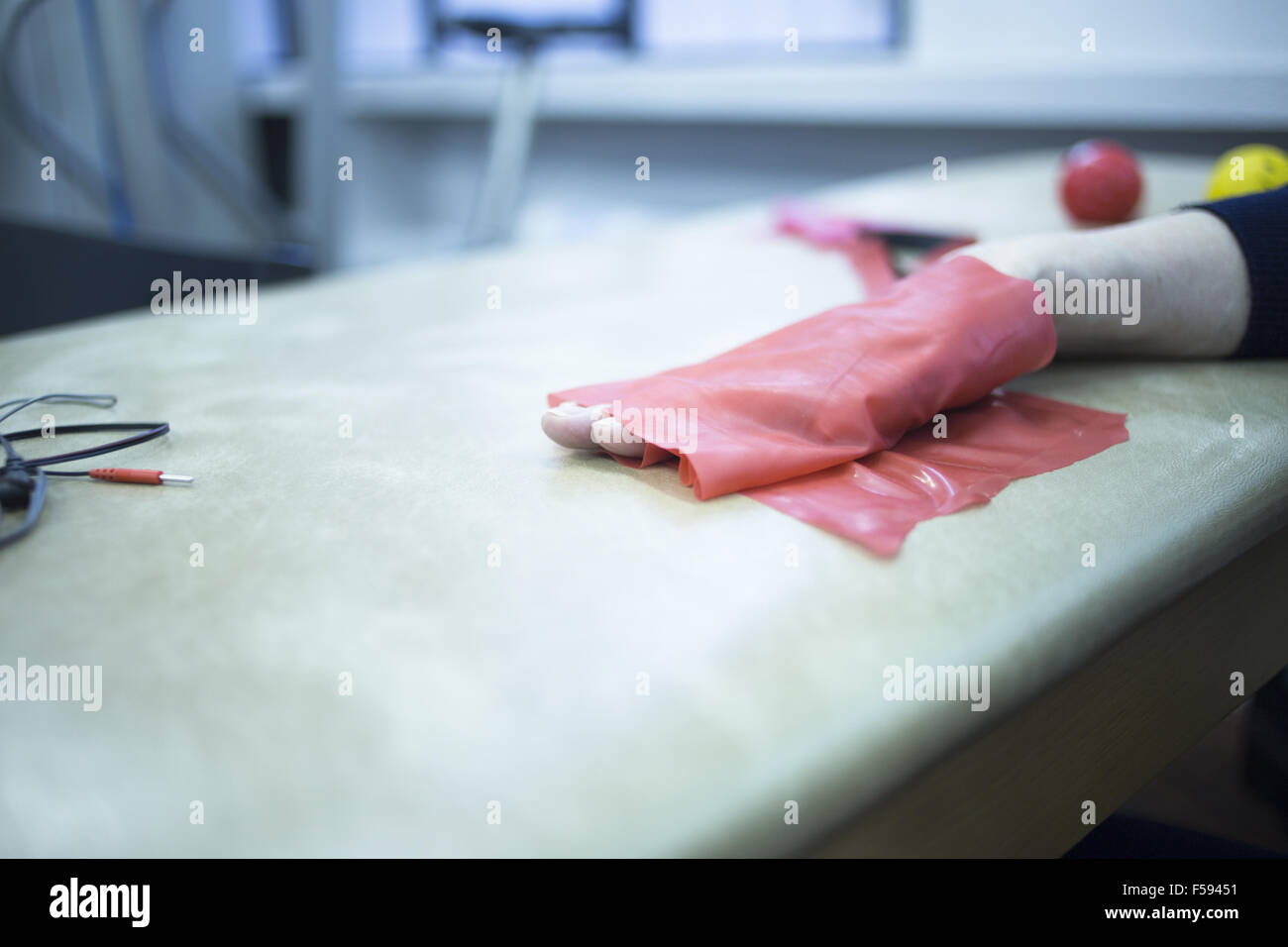 Hand stimulation used to treat pain, muscles injuries, strains and ...