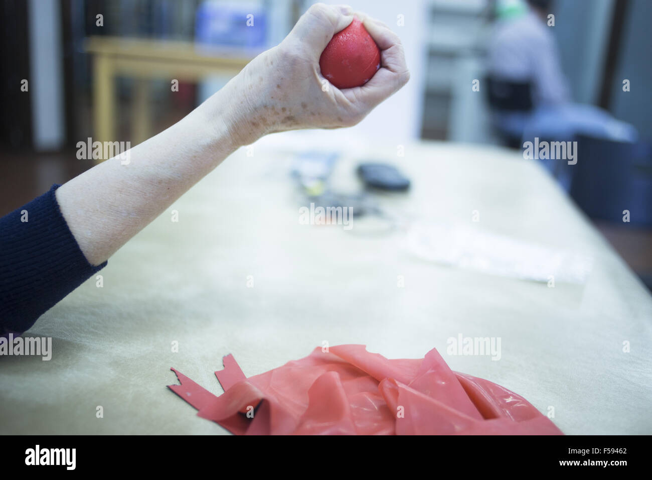 Hand stimulation used to treat pain, muscles injuries, strains and ...