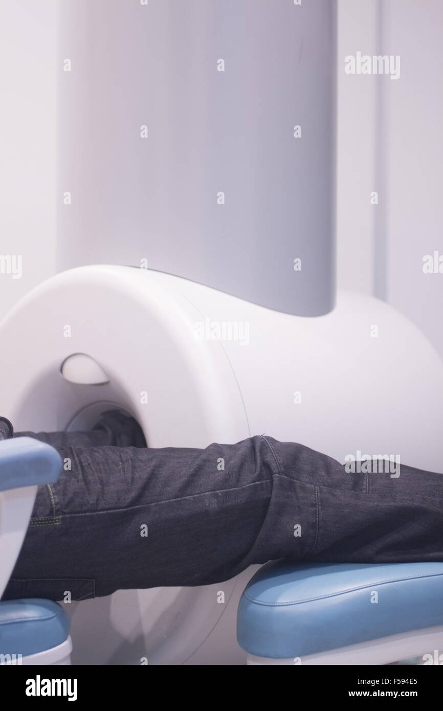 Patient and Doctor in fully open high field Magnetic Resonance Image ...