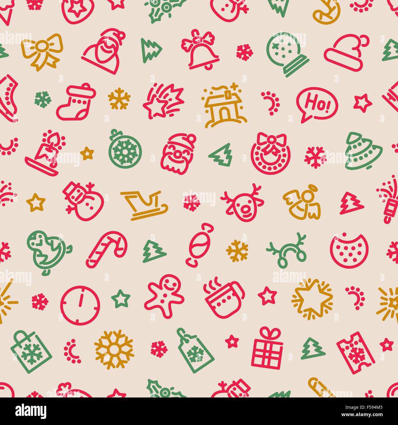 December holiday symbols colorful Stock Vector Images - Alamy