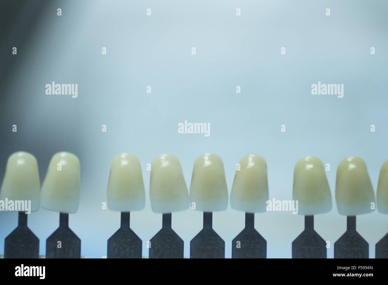 Dentist's tooth color guide used to choose the appropriate natural ...