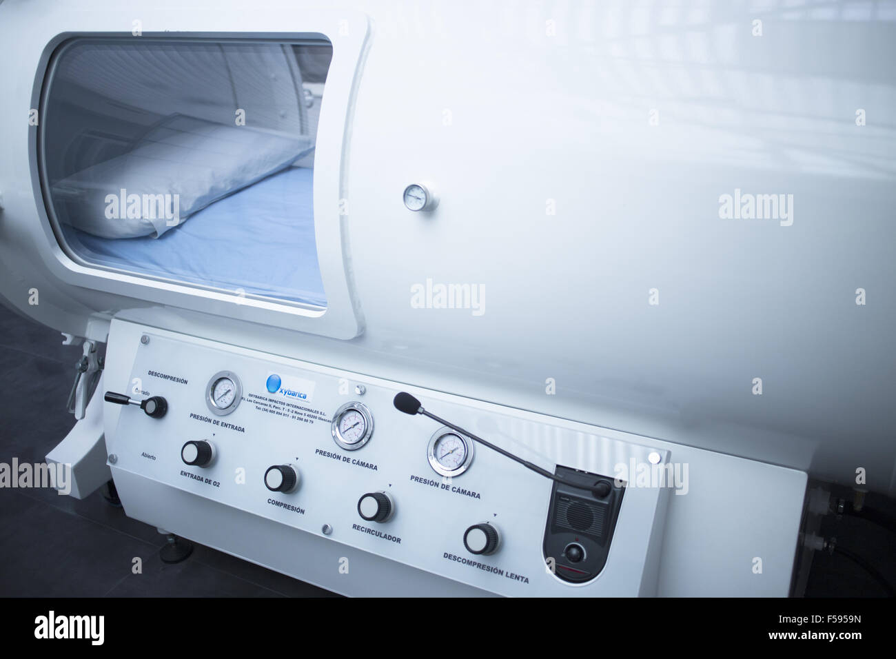 Hyperbaric Oxygen Therapy (HBOT) chamber tank used for specialised ...