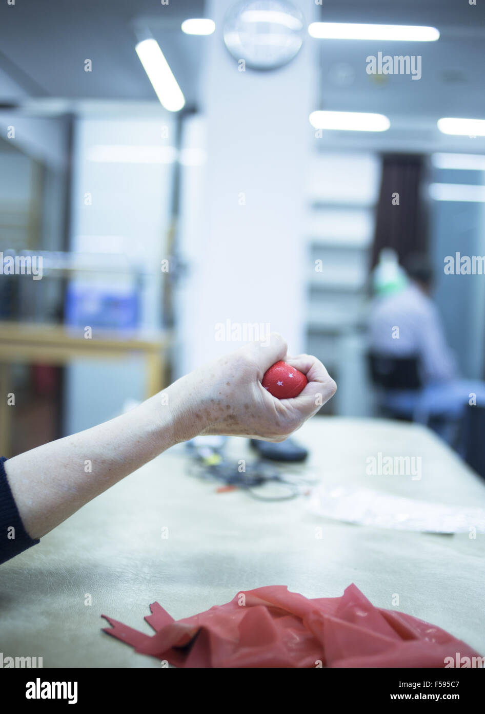 Hand stimulation used to treat pain, muscles injuries, strains and ...