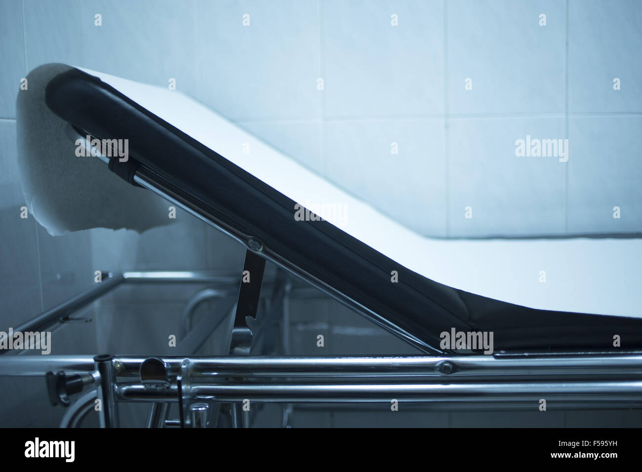 Medical physiotherapy bed in a physiotherapist's treatment area in ...