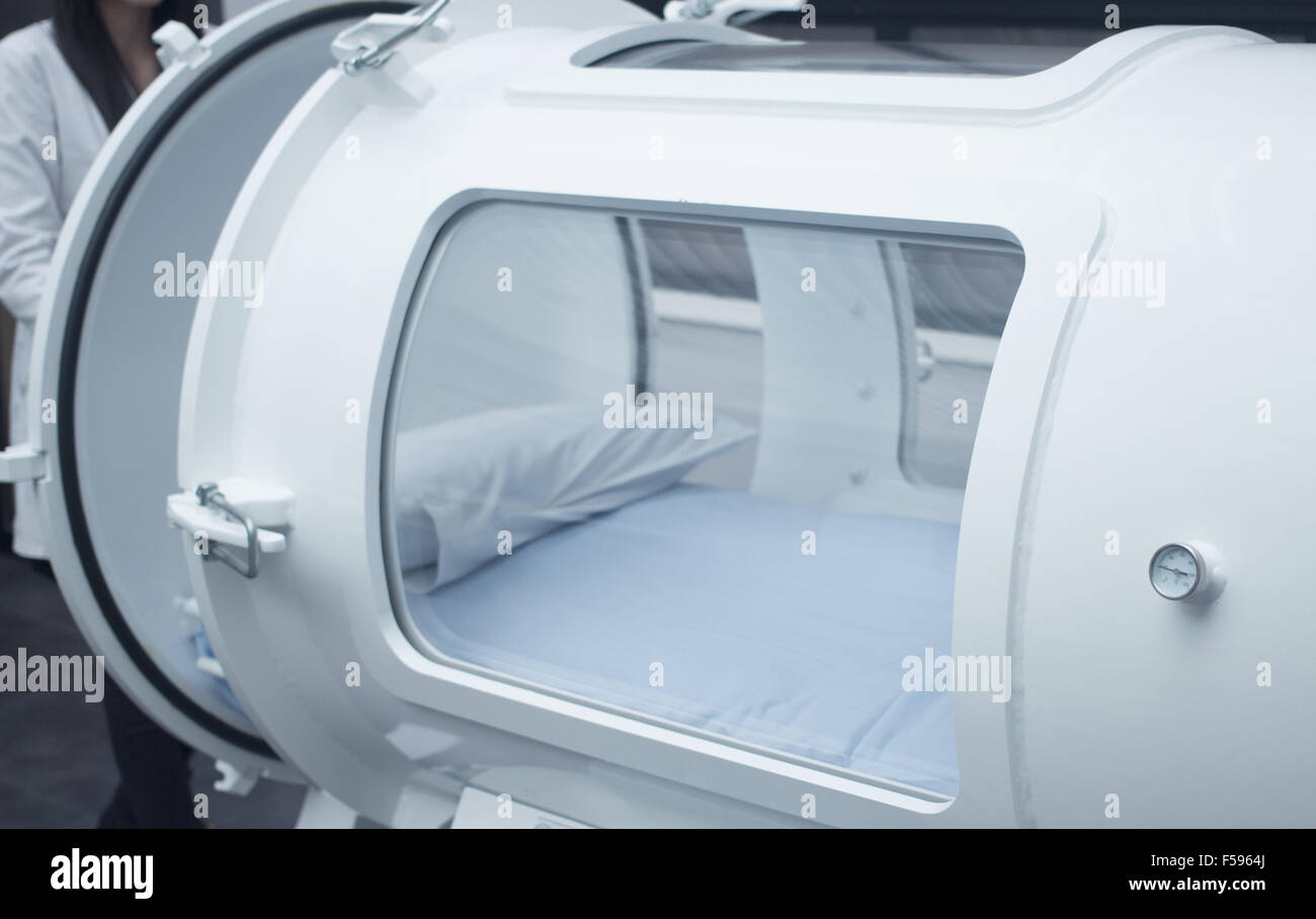 Hyperbaric Oxygen Therapy (HBOT) chamber tank used for specialised ...