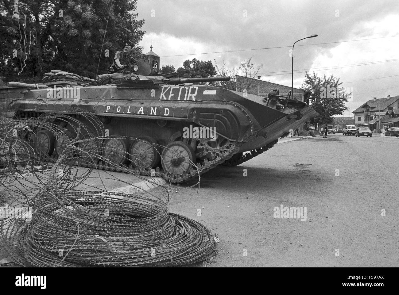 Armored army vehicle checkpoint hi-res stock photography and images - Alamy