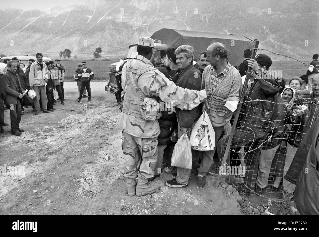 war in ex Yugoslavia, Kosovo crisis, controls for the admission in the ...