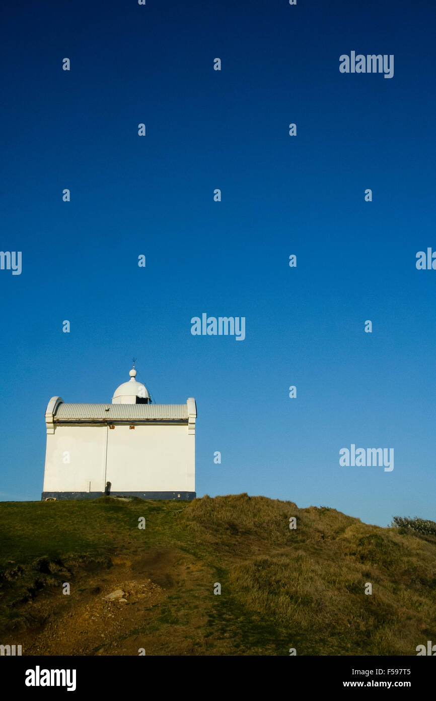Port Macquarie, Australia. Tacking Point Lighthouse against blue sky ...