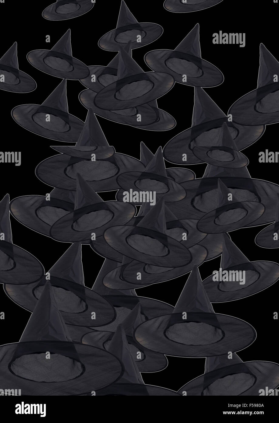Black pointed witches hats Stock Photo - Alamy