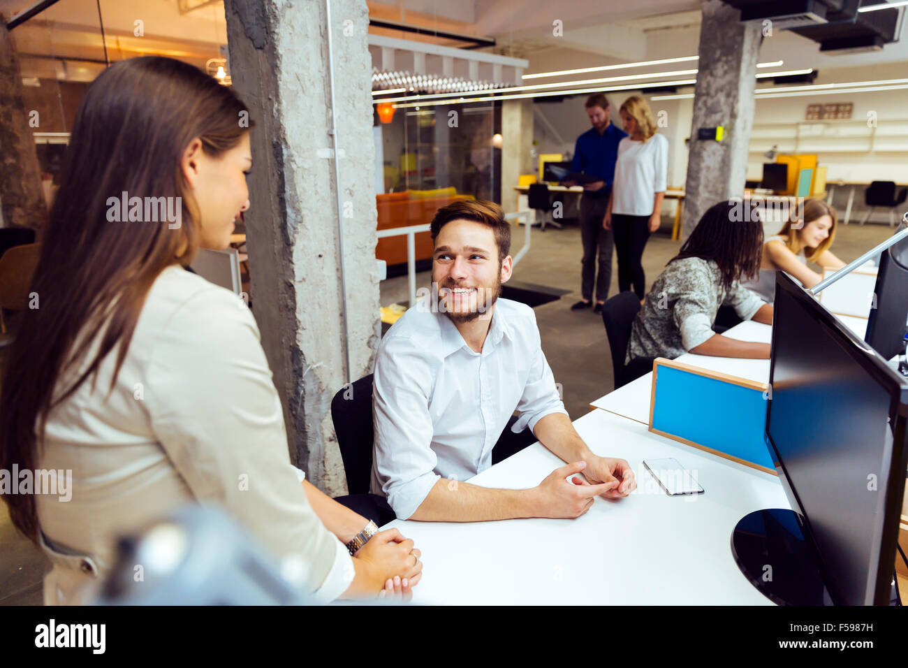 Office computers inside hi-res stock photography and images - Alamy