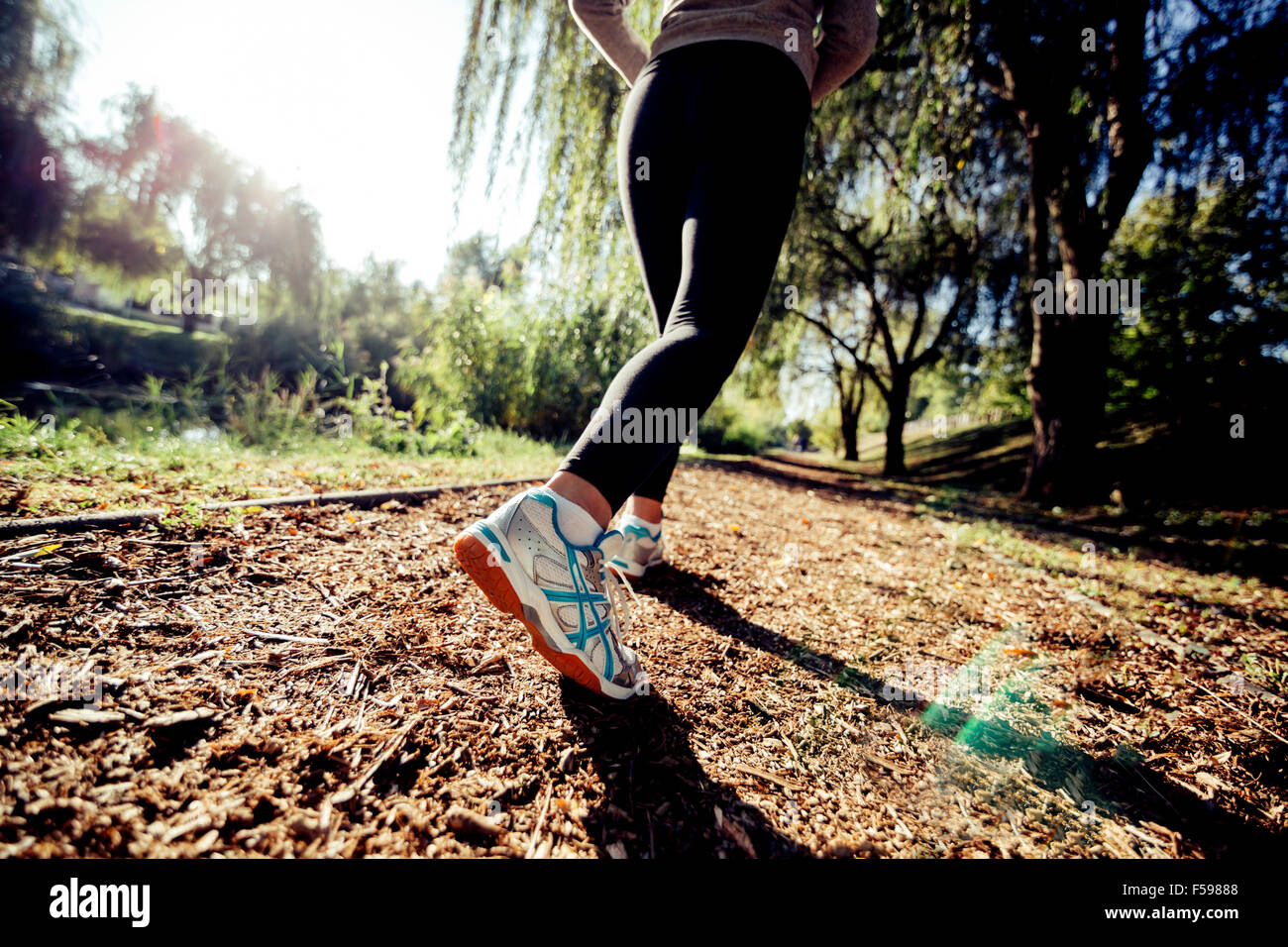 Female runner feet hi-res stock photography and images - Alamy