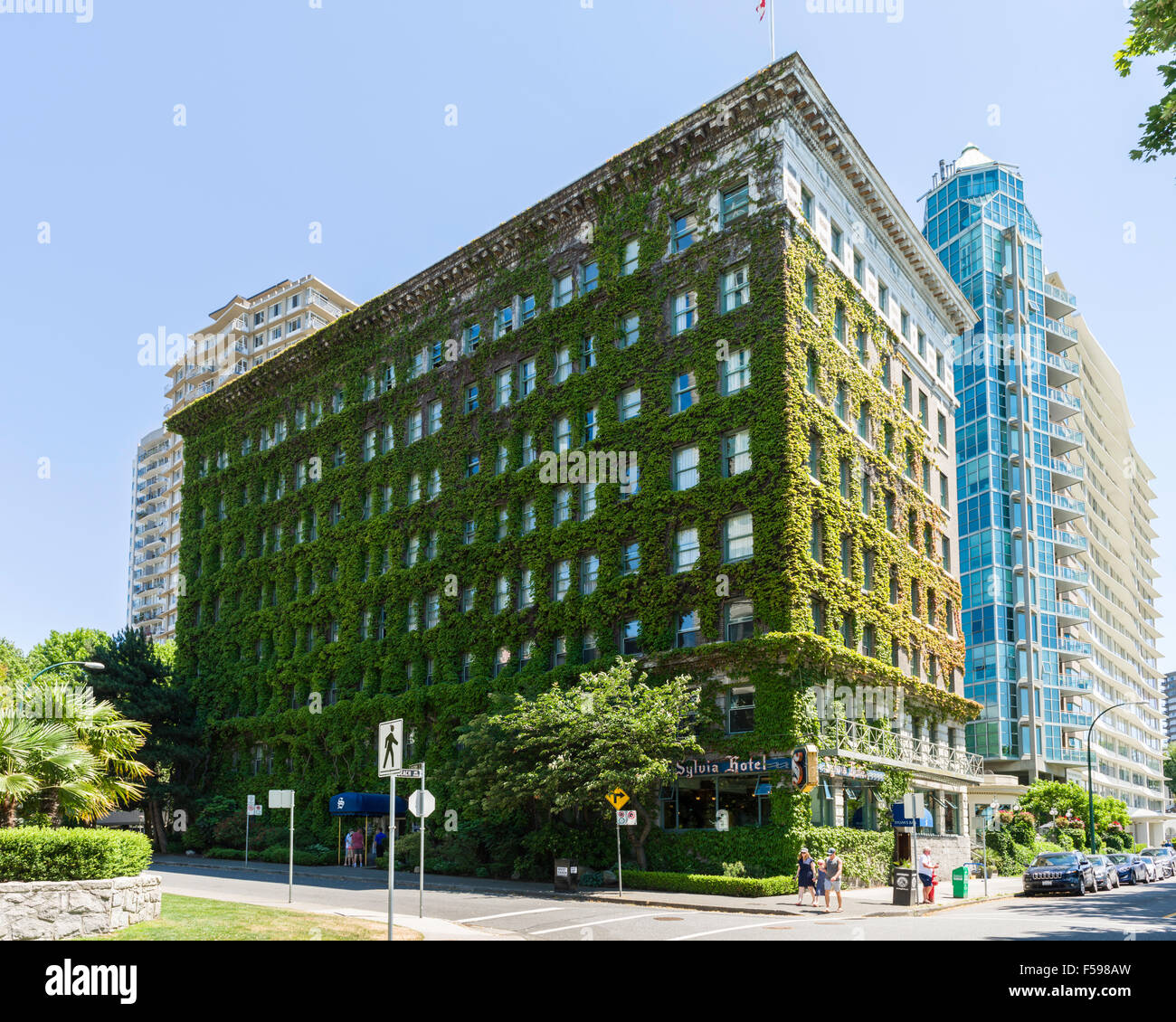 The Sylvia Hotel (1912), a heritage beachside hotel building on English ...