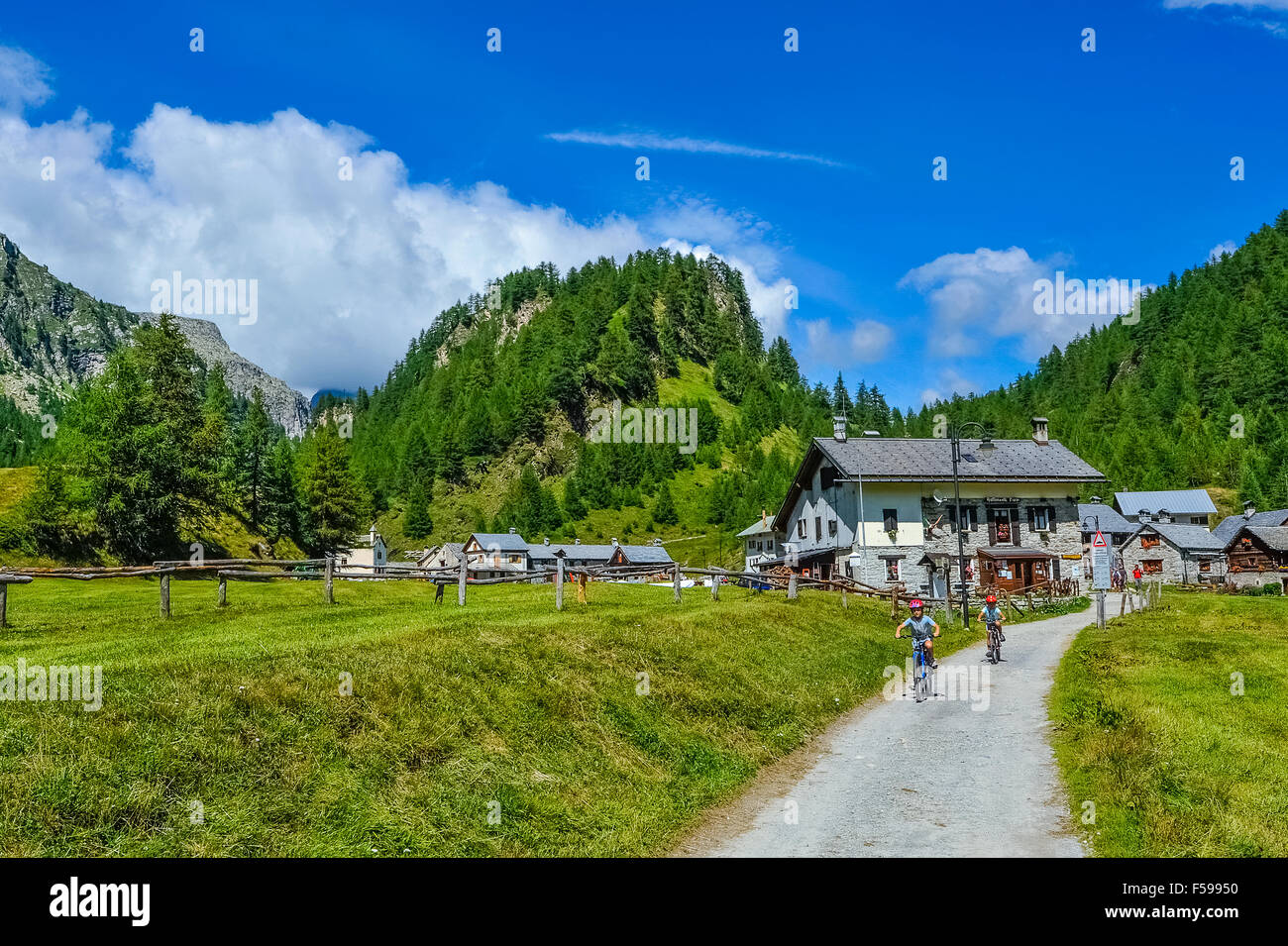 Italy Piedmont Alpe Devero Natural Park Village of Crampiolo Stock ...