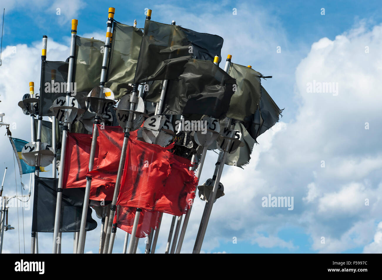 Black flag fishing floats hi-res stock photography and images - Alamy