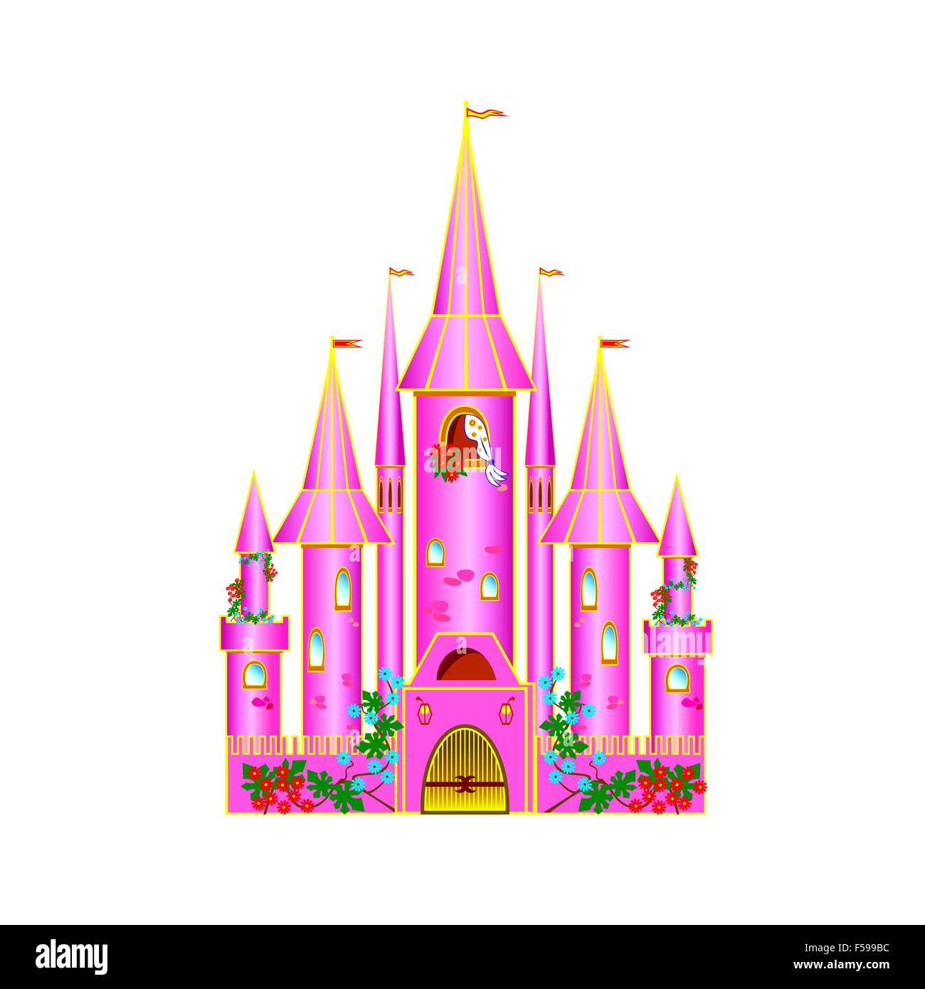 Stylized castle Stock Vector Images - Alamy