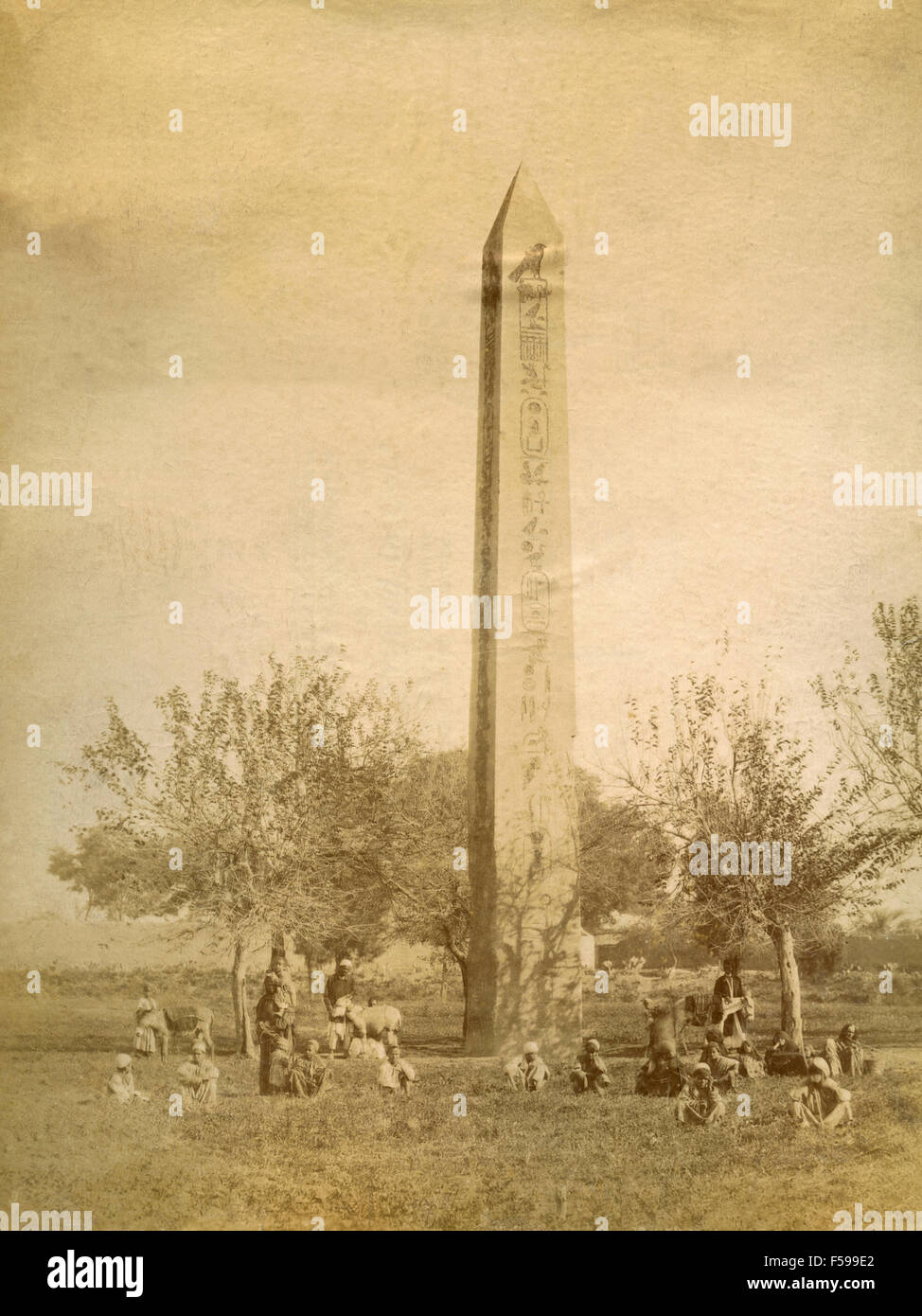 Obelisk of Heliopolis, Cairo, Egypt Stock Photo - Alamy