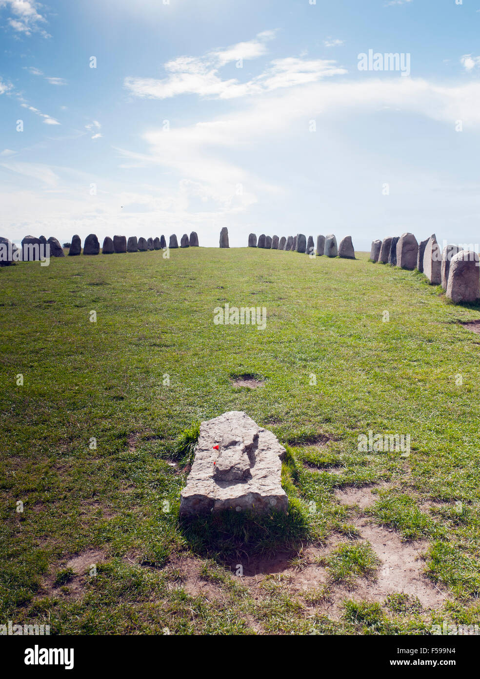 Ship tumul. Scania, Sweden Stock Photo - Alamy