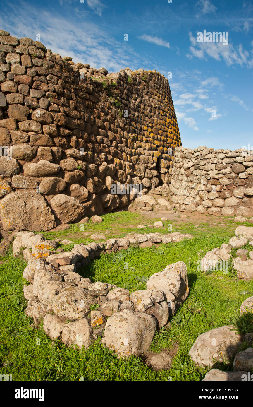 Abbasanta,Sardinia,Italy,10/2015.View of ancient Nuraghe Losa old tower ...