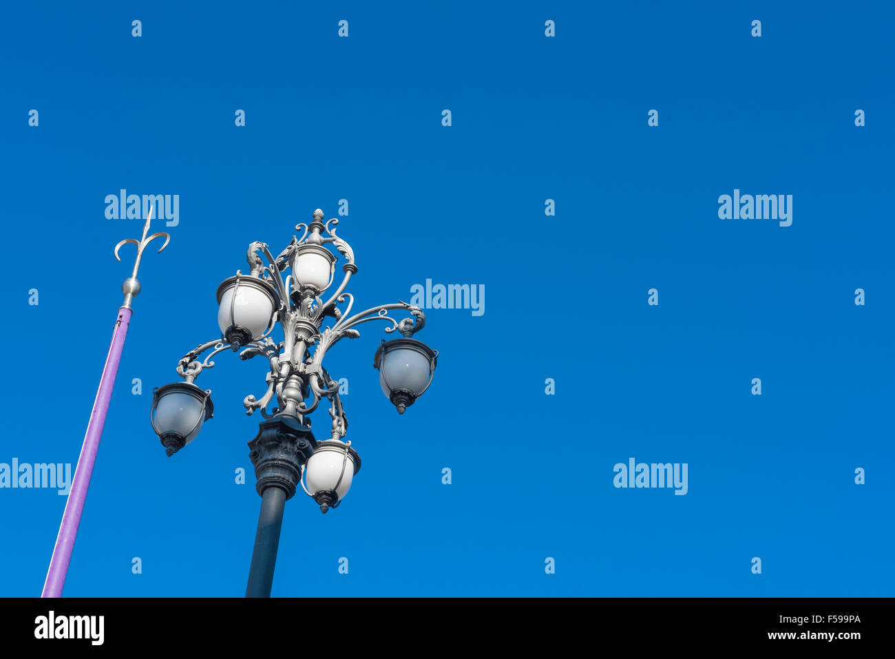 Trieste Italy Piazza Unita d'Italia, art nouveau inspired lampost and ...