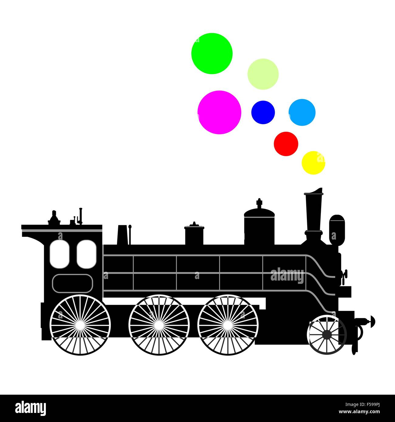 Vintage locomotive steam engine Cut Out Stock Images & Pictures - Alamy