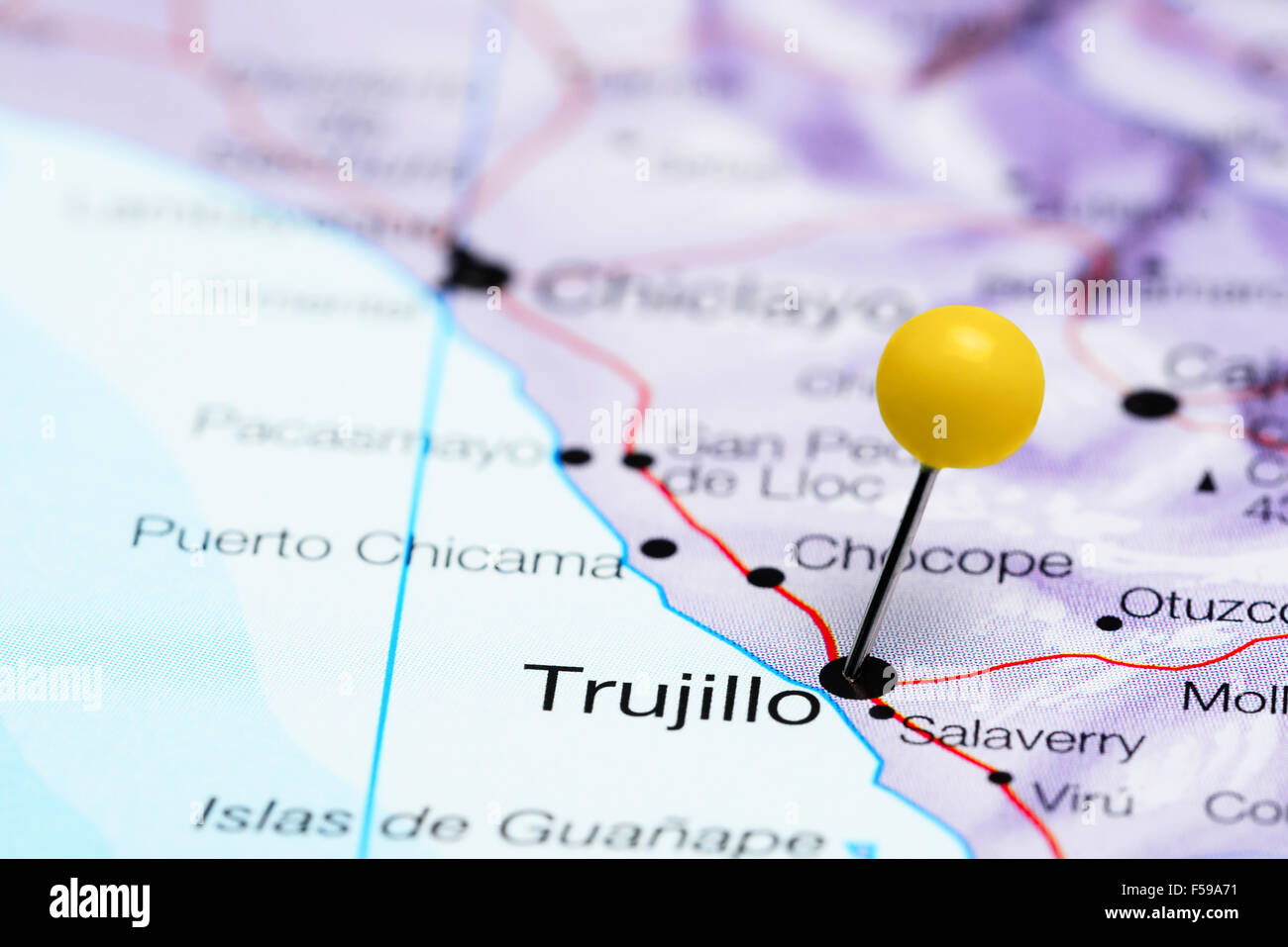 Map of trujillo hi-res stock photography and images - Alamy