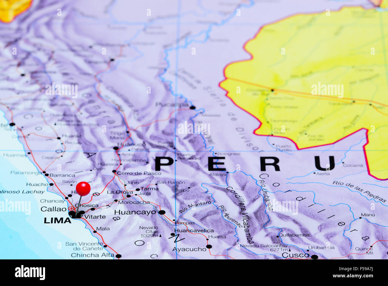 Political map south america countries hi-res stock photography and ...