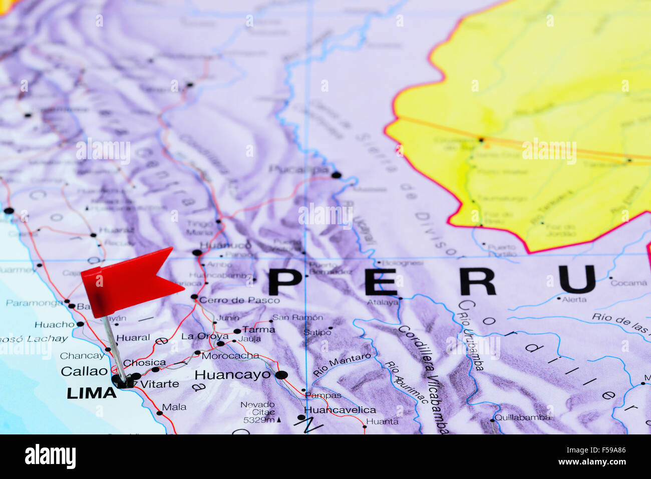 South america tourist map hi-res stock photography and images - Alamy