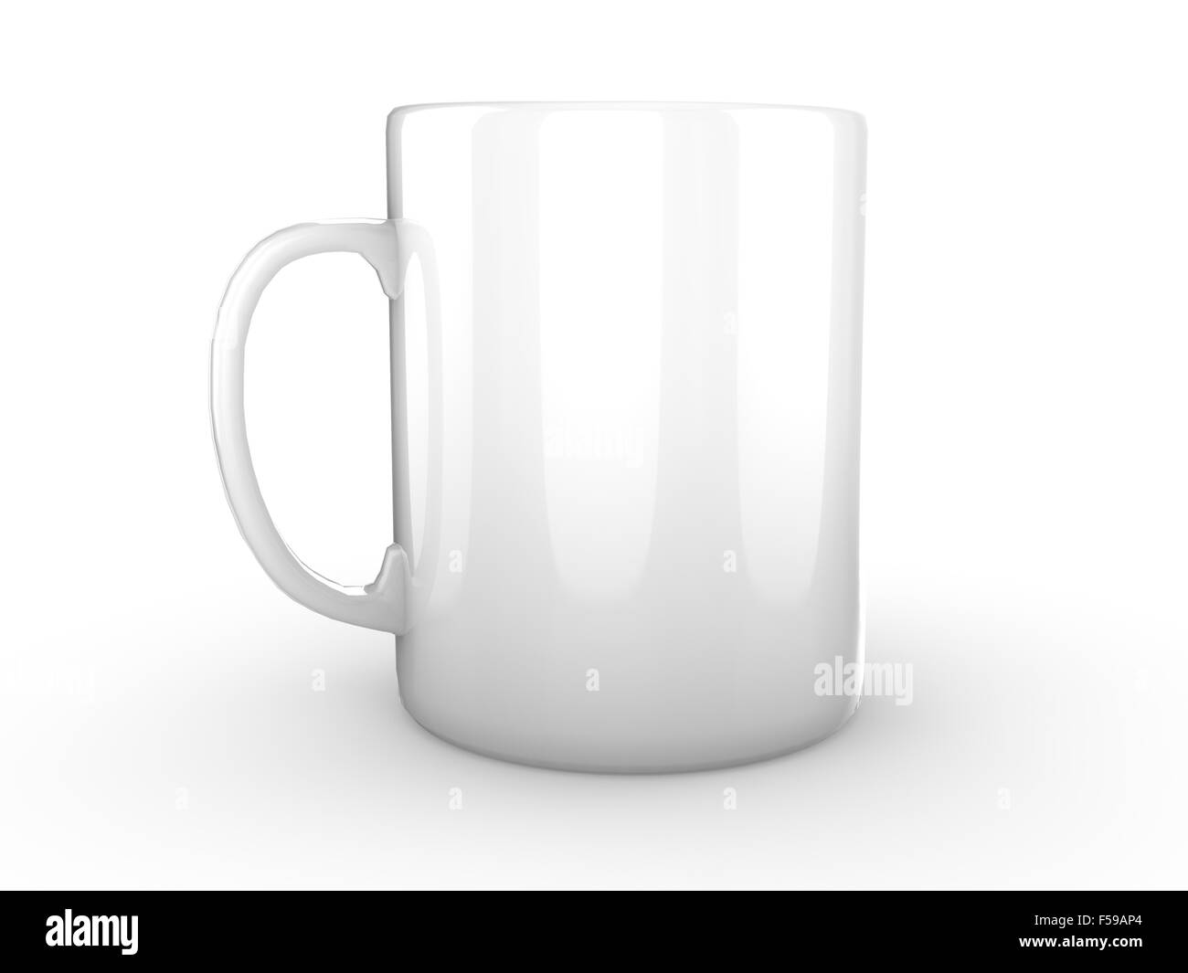 White coffee mug with no design or logo isolated against a white ...