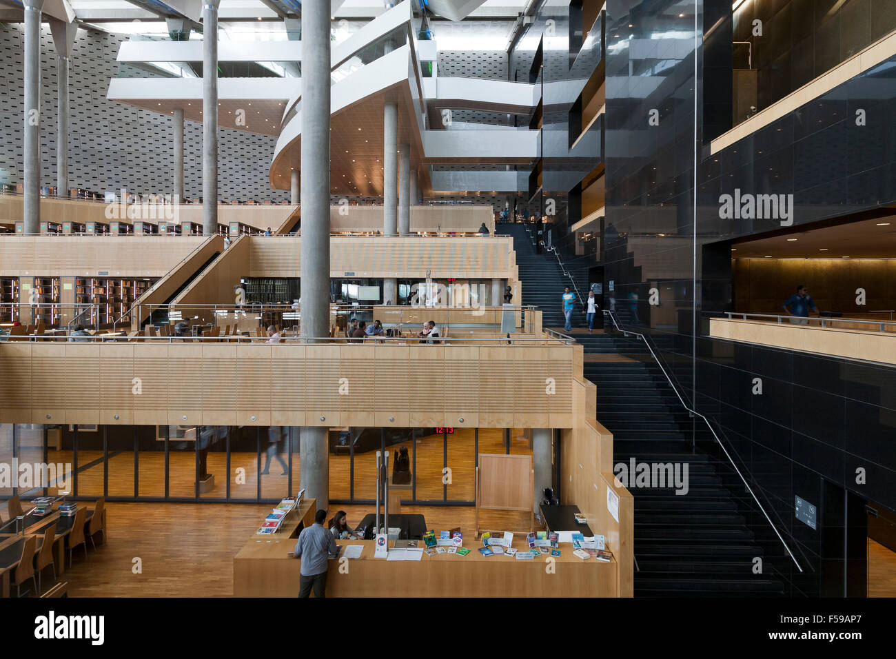 The Bibliotheca Alexandrina, Alexandria on the Mediterranean, North ...
