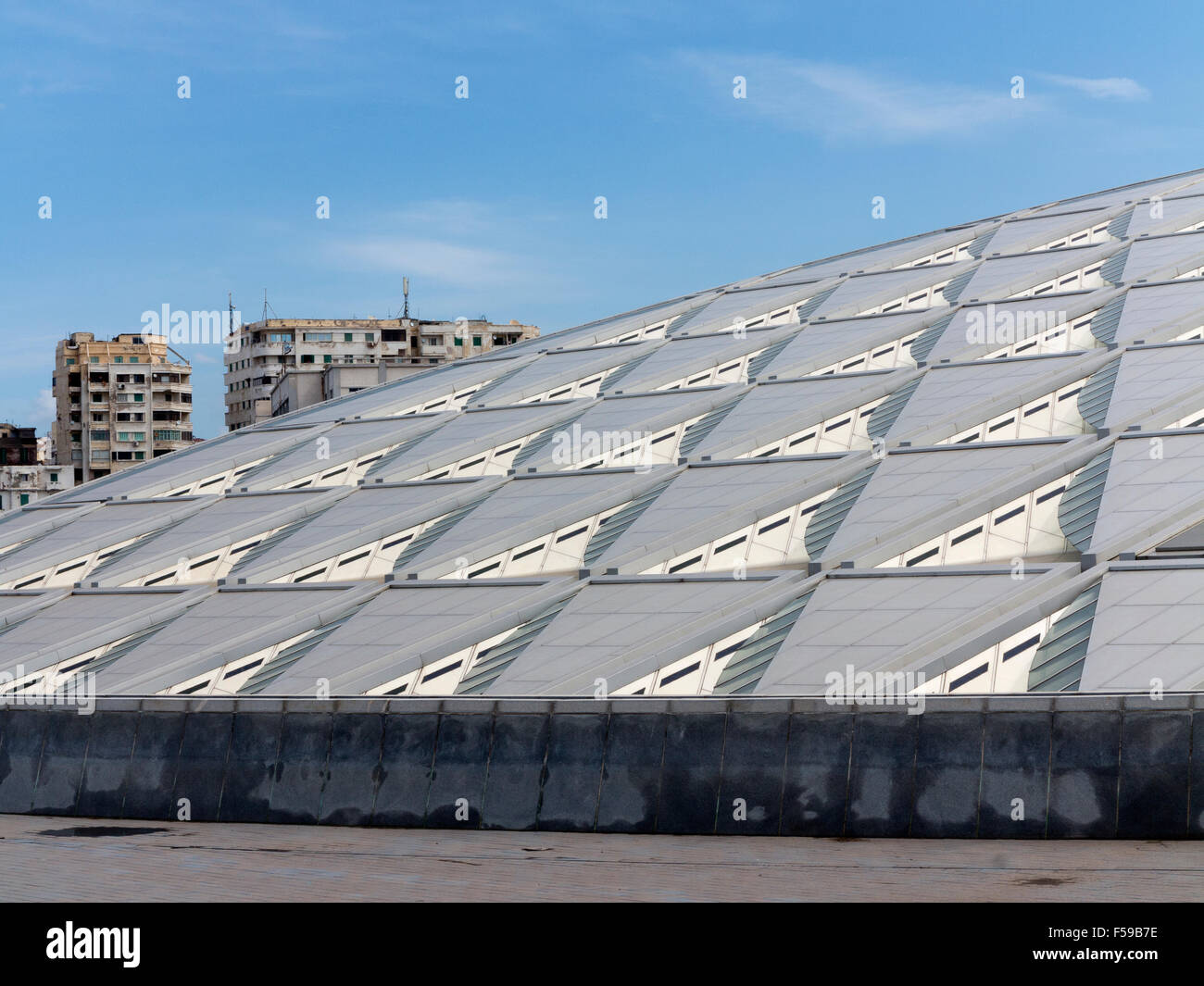 The Bibliotheca Alexandrina, Alexandria on the Mediterranean, North ...