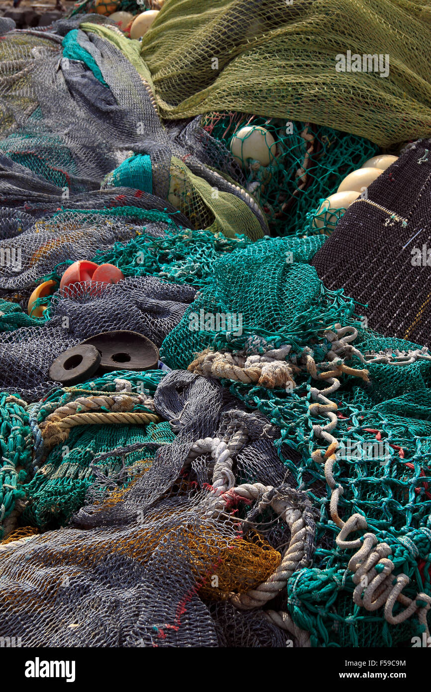 Fishing nets Isafjörður Harbour Westfjords Northwest Iceland Stock ...