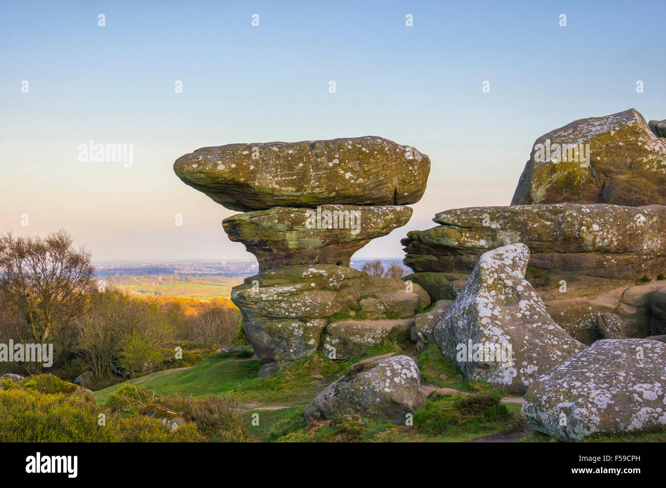 Brimham Rocks, Yorkshire, England, United Kingdom Stock Photo - Alamy