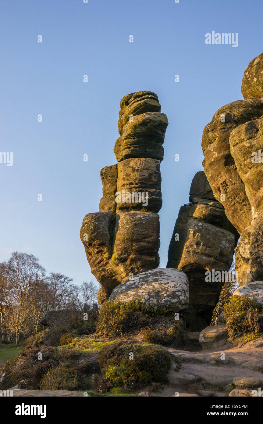 Brimham Rocks, Yorkshire, England, United Kingdom Stock Photo - Alamy
