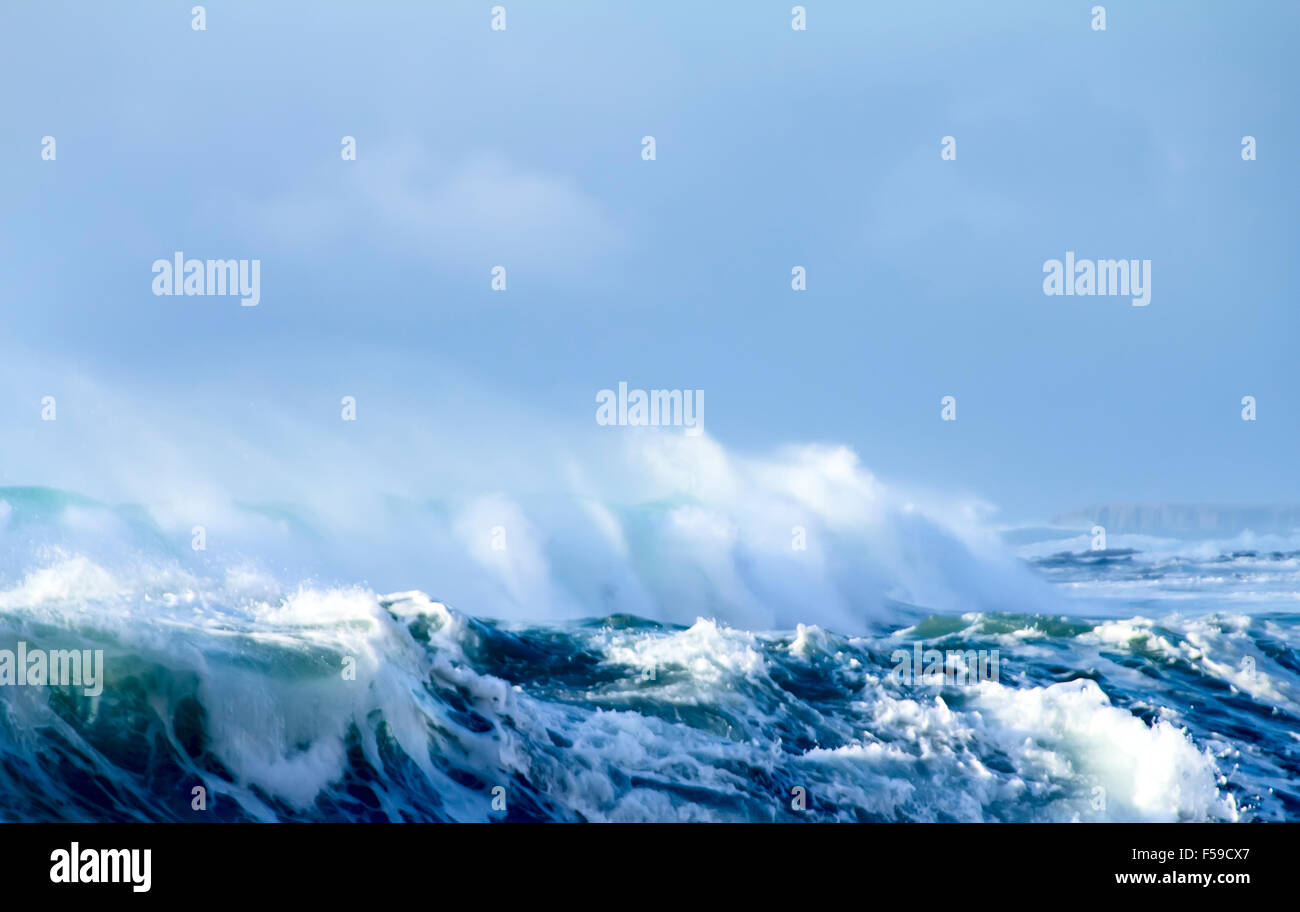 big ocean storm ( Commander Islands Stock Photo - Alamy