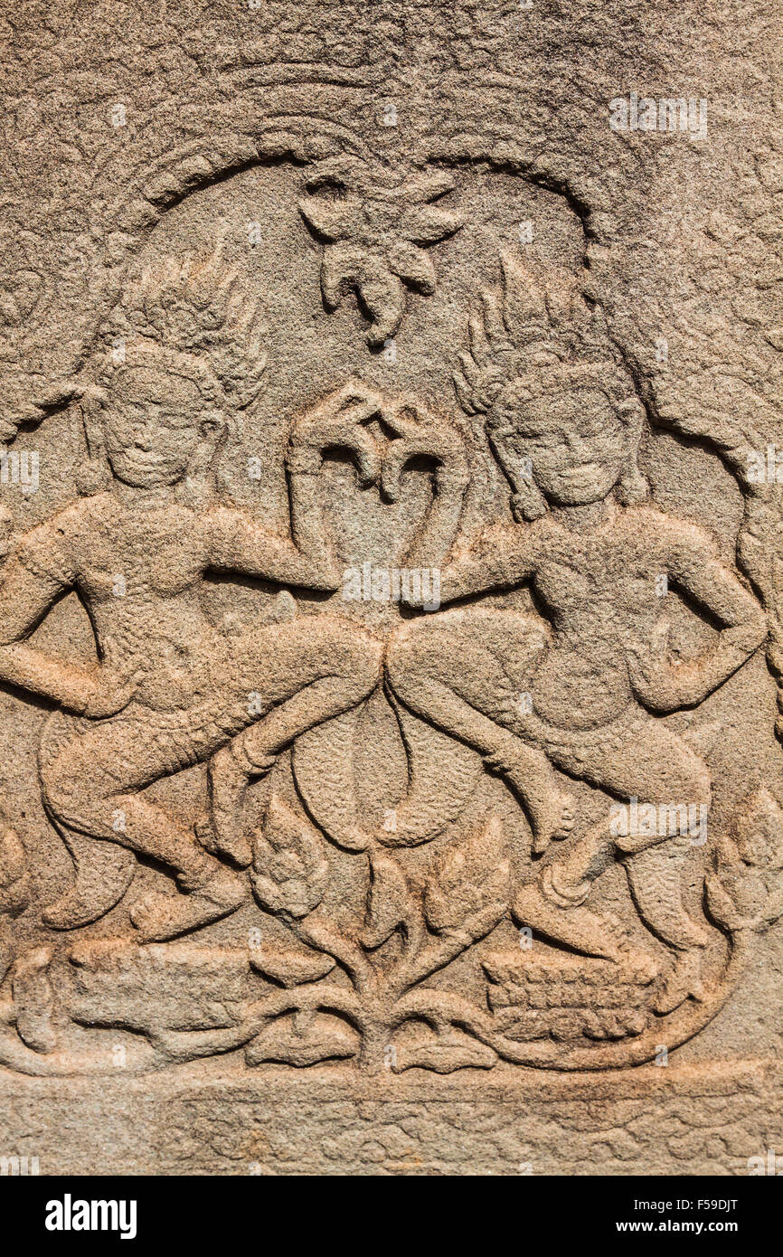 Fresco Angkor Wat/ Angkor Thom Stock Photo - Alamy