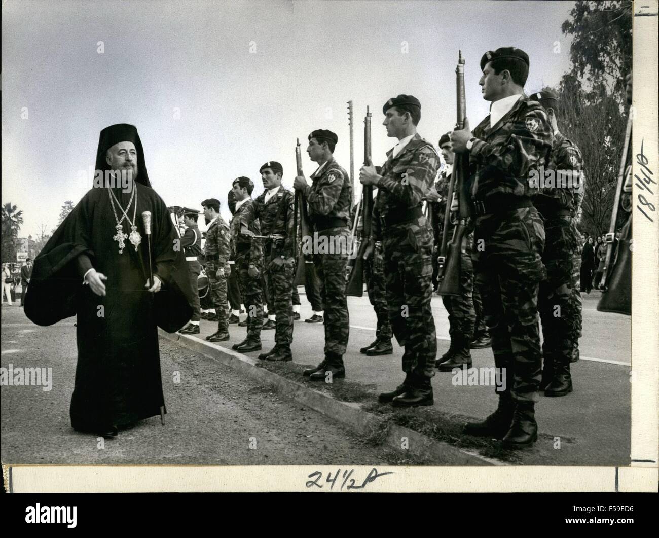 1973 - Makarios and Cypriote National Guard, 1973. © Keystone Pictures ...